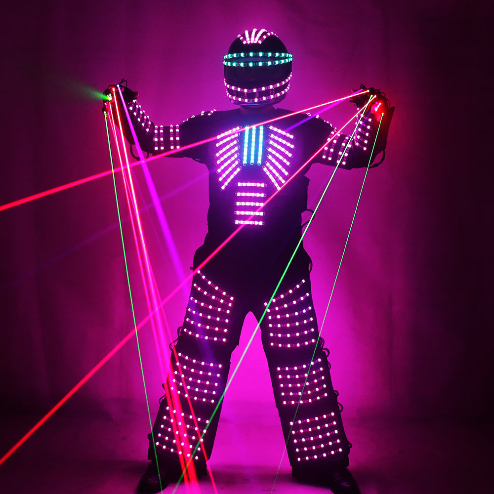 LED Robot Costume Robots Clothes DJ Traje Party Show Glow Suits for ...