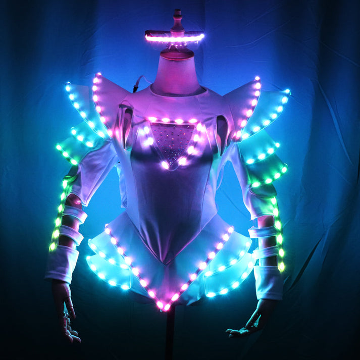 LED Female Warrior Suits Luminous Costume Suits Light Clothing for Wom ...