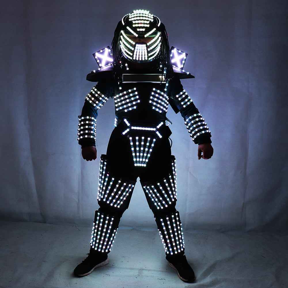 LED Robot Costumes Clothes LED Lights Luminous Stage Dance Performance ...