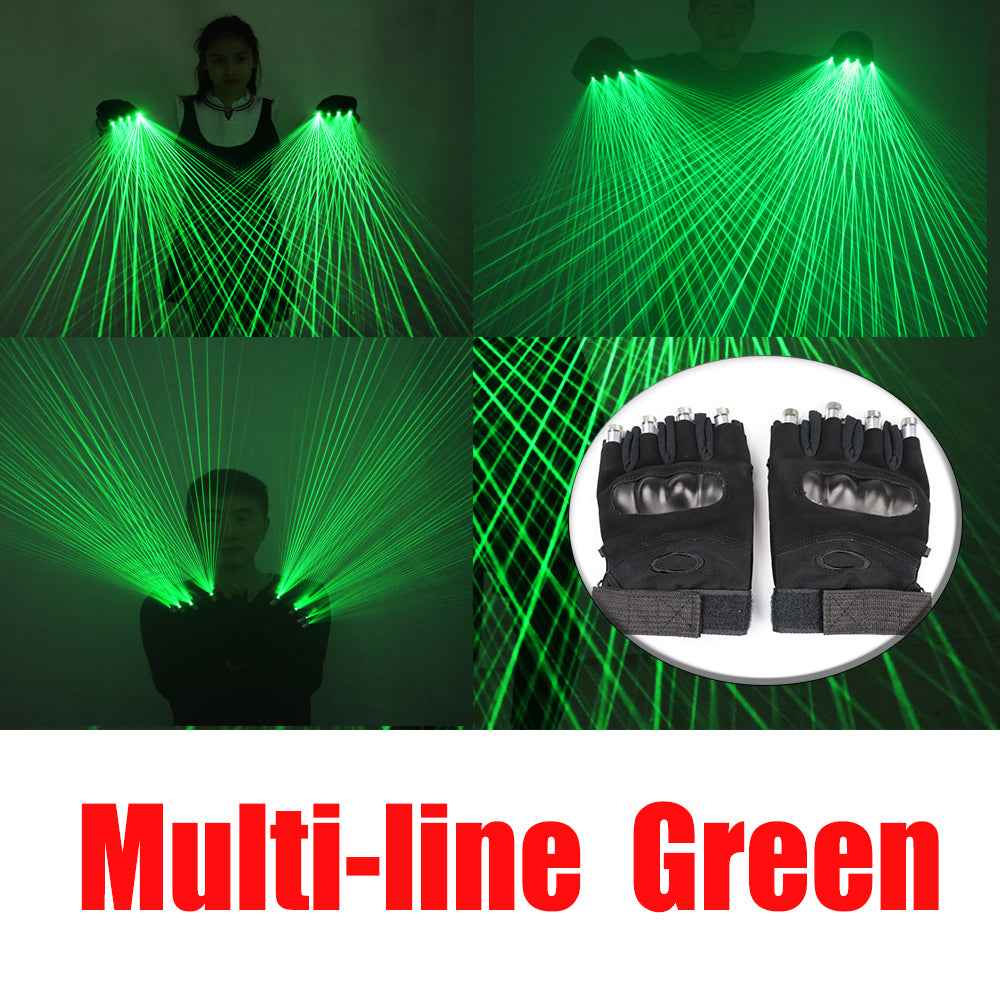 2 in 1 Multi-line Green Laser Gloves with LED Luminous Glasses for Rob ...