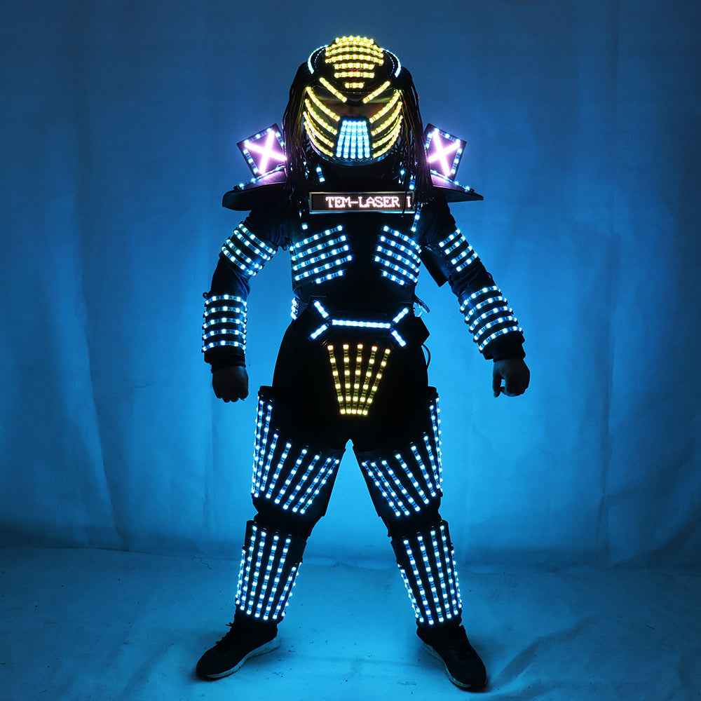 LED Robot Costumes Clothes LED Lights Luminous Stage Dance Performance ...