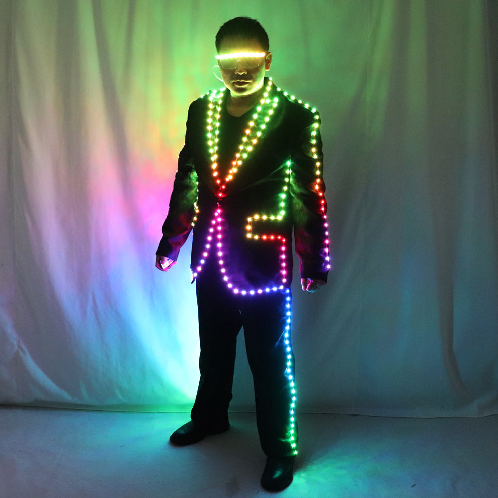 Digital Full Color LED Suit, IC Remote Control LED Jacket for Bar ...