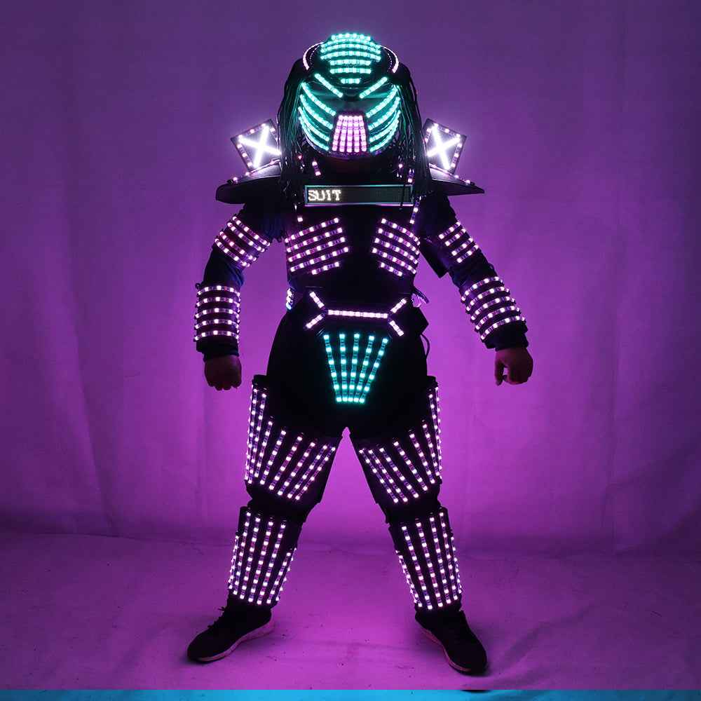 LED Robot Costumes Clothes LED Lights Luminous Stage Dance Performance ...