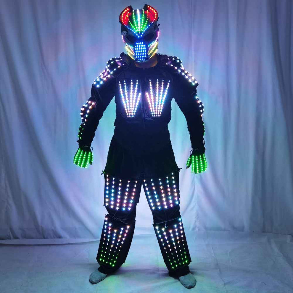 Full Color LED Suit Costumes Clothes Lights Luminous Stage Dance Perfo ...