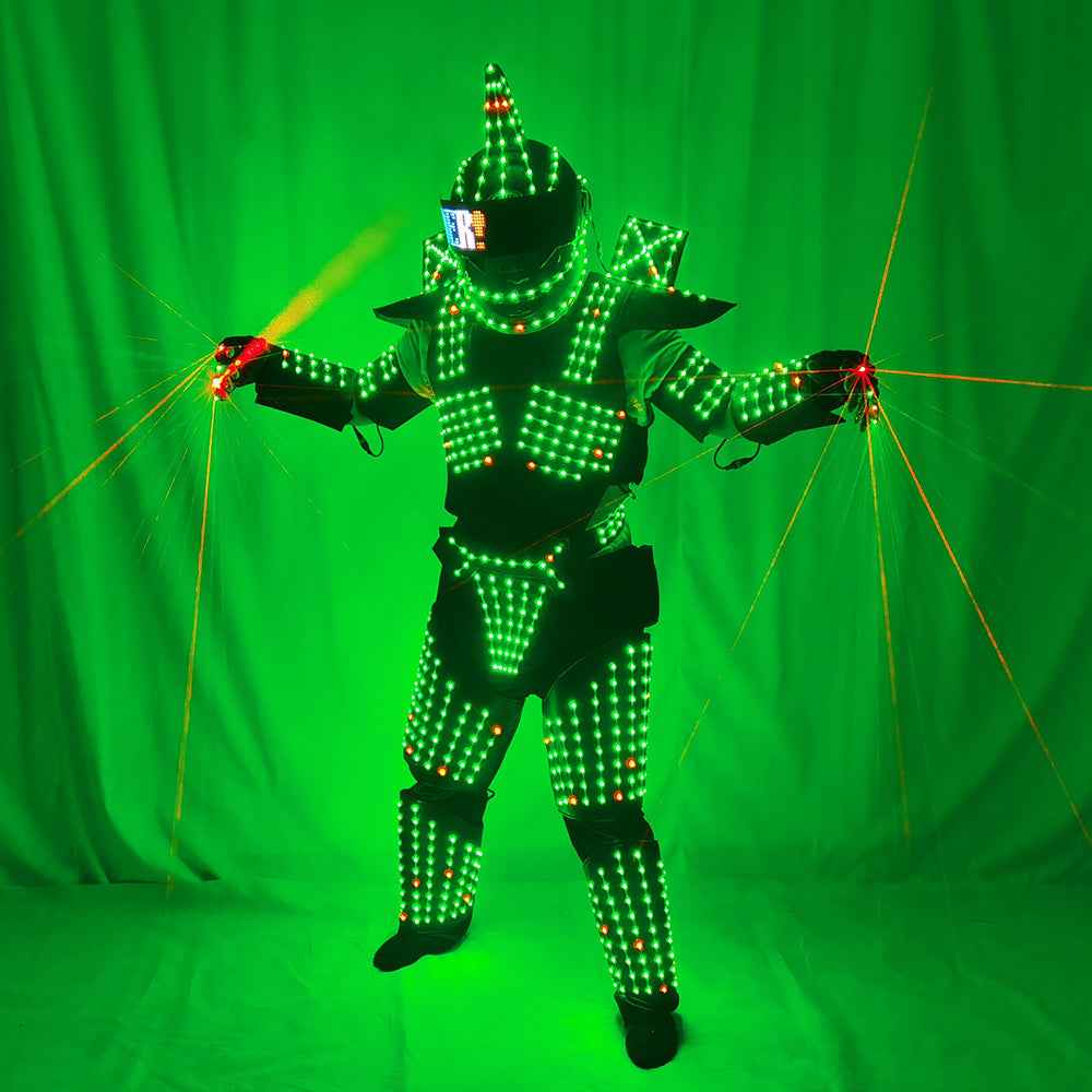 Full Color LED Robot Suit Stage Dance Costume Tron RGB lighted Luminous ...