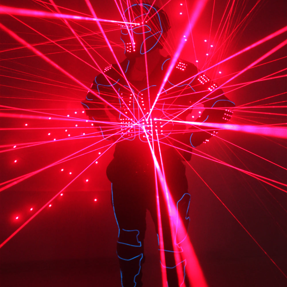 Laser Robot Suits, Red Laser Waistcoat LED Clothes, EL Wire Glowing ...