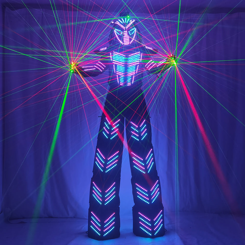 LED Robot Suits Luminous Costume David Guetta LED Robot Suit Illuminat ...