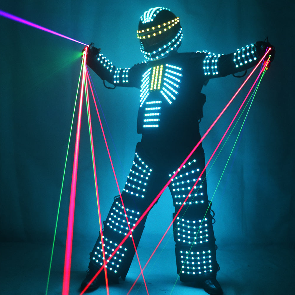LED Robot Costume Robots Clothes DJ Traje Party Show Glow Suits for ...