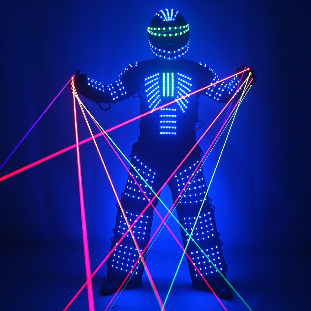 LED Robot Costume Robots Clothes DJ Traje Party Show Glow Suits for ...