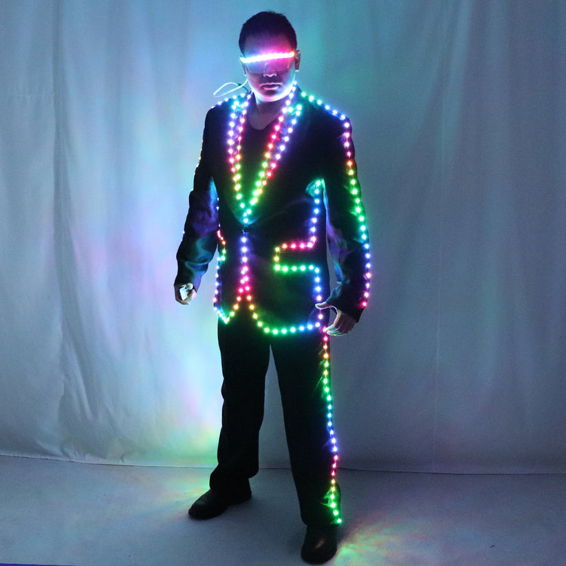 Digital Full Color LED Suit, IC Remote Control LED Jacket for Bar ...