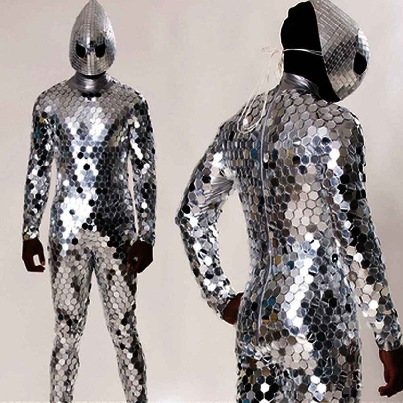 Mirror Costume Women Men Mirror Dress Stage Costume Ds Party ...