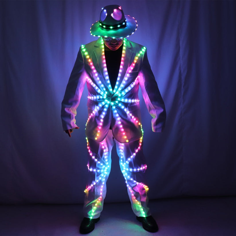 Full Color LED Suit Costumes Clothes Lights Luminous Stage Dance Perfo ...