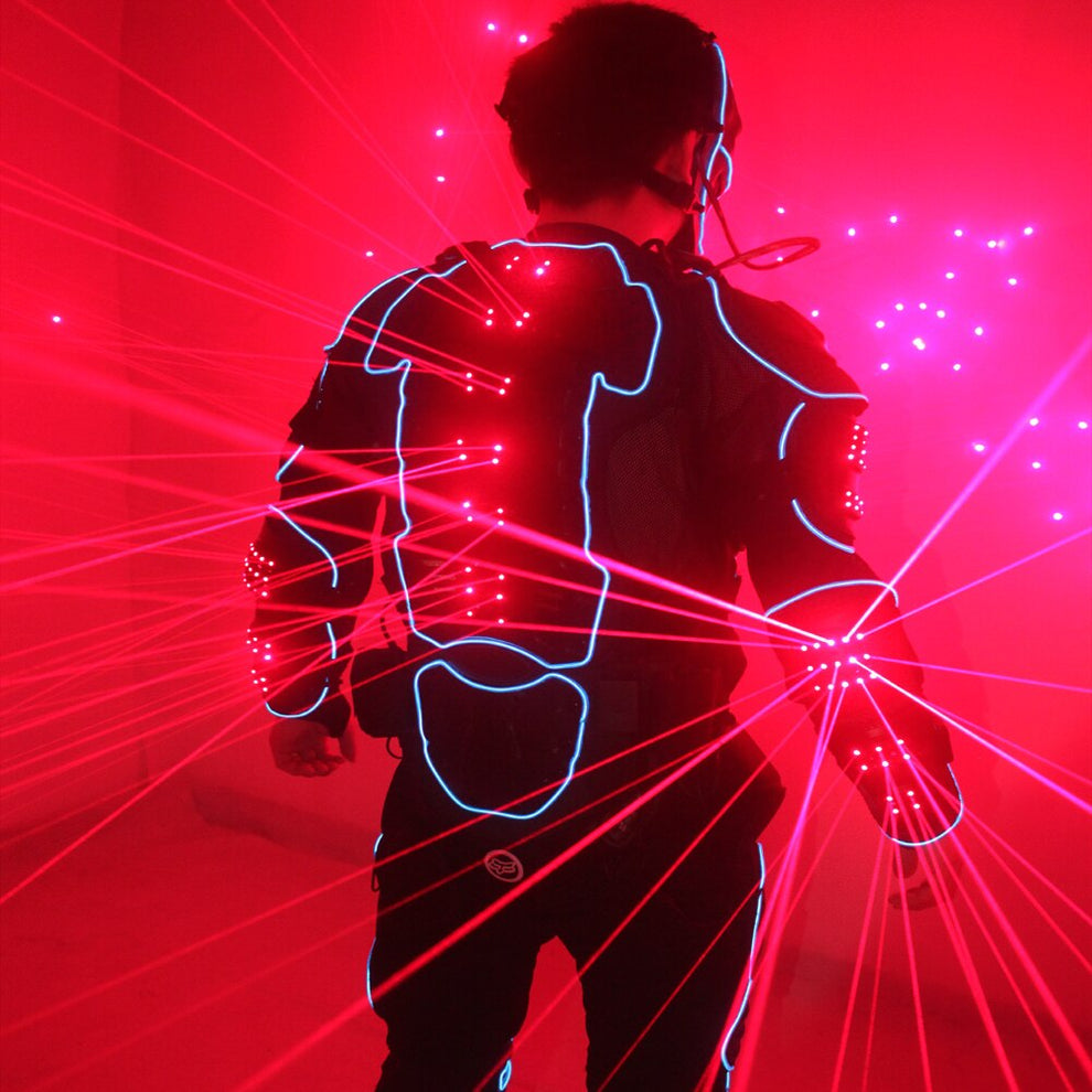 Laser Robot Suits, Red Laser Waistcoat LED Clothes, EL Wire Glowing ...