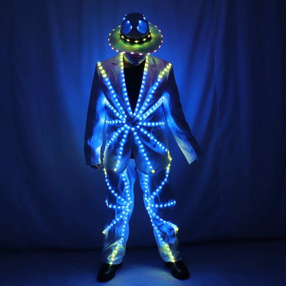 Full Color LED Suit Costumes Clothes Lights Luminous Stage Dance Perfo ...