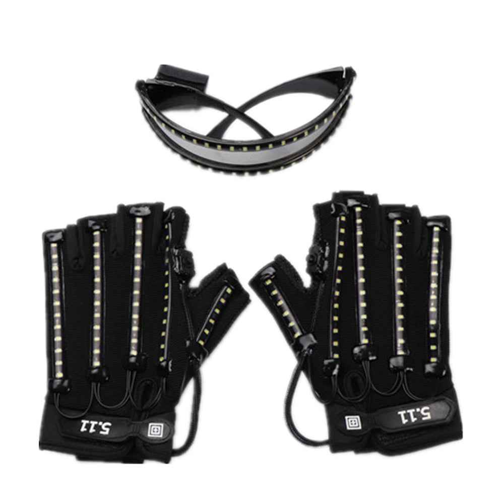 Bright LED Stage Costumes LED Gloves Luminous Glasses Laser Stage Props ...