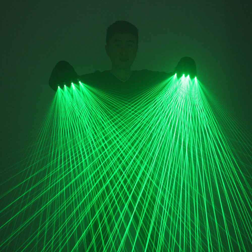 2 In 1 Multi-line Green Laser Gloves LED Laser Gloves Luminous Glasses ...