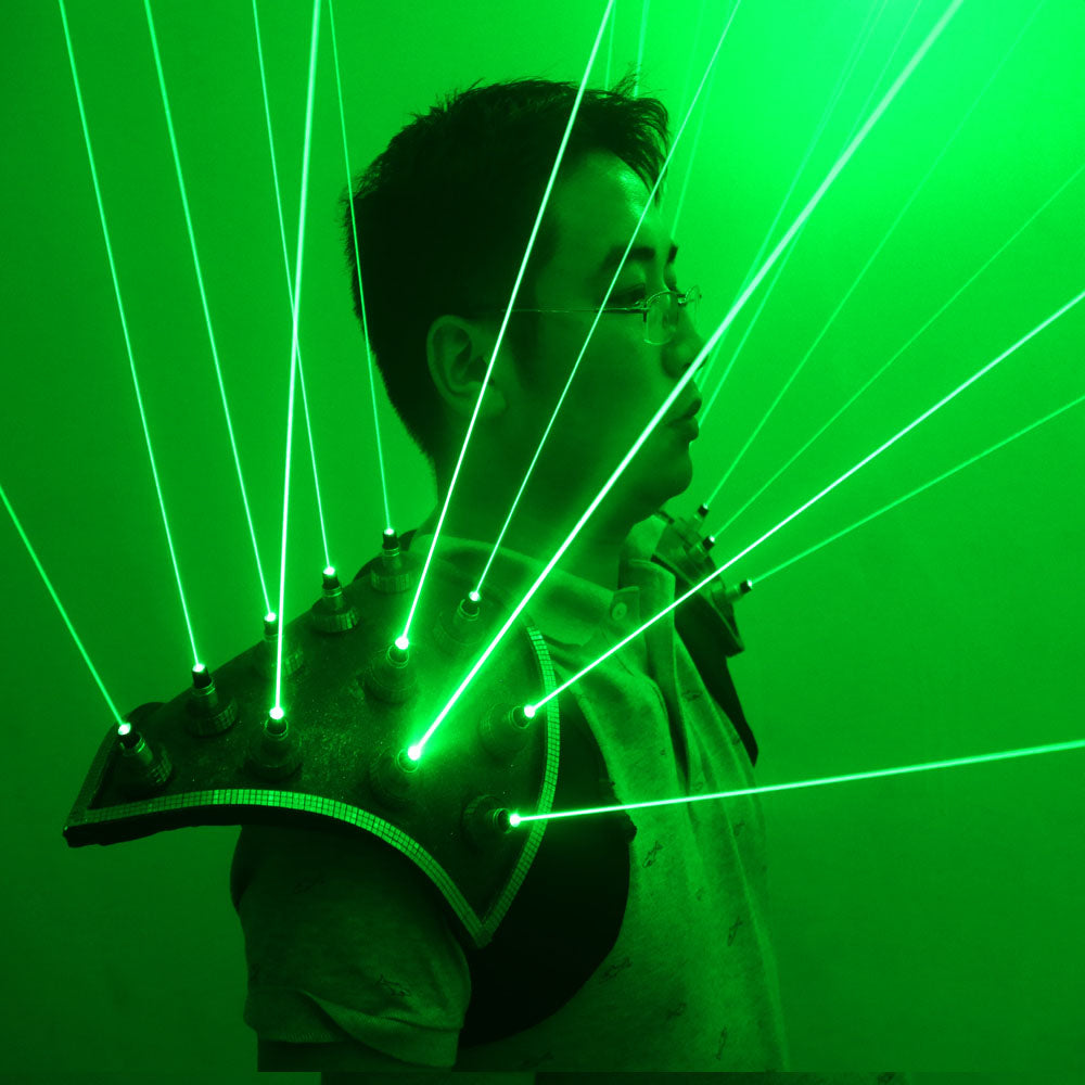 Green Laser Suit, LED Vest, Luminous Waistcoat 532nm Green Laser Gloves ...