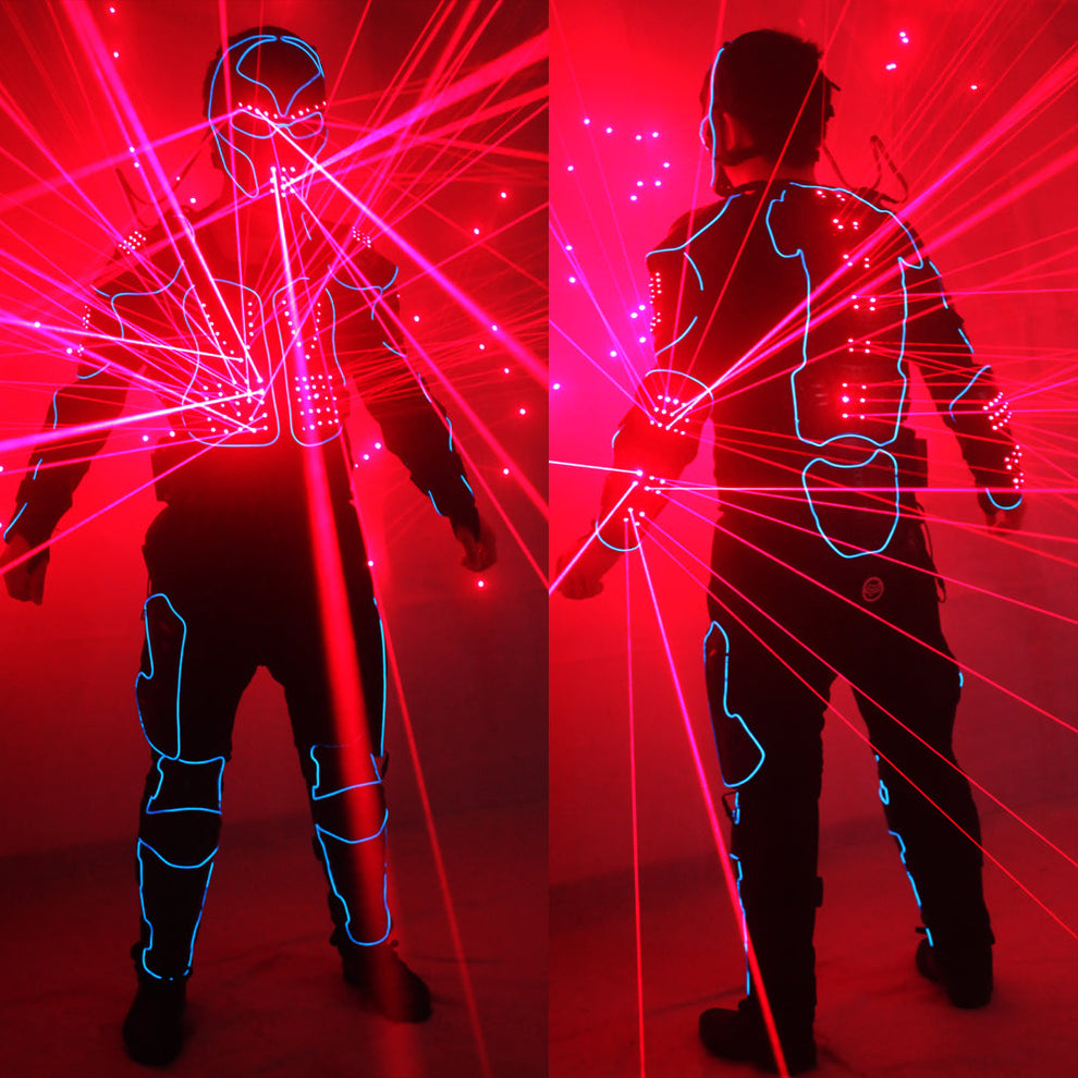 Laser Robot Suits, Red Laser Waistcoat LED Clothes, EL Wire Glowing ...