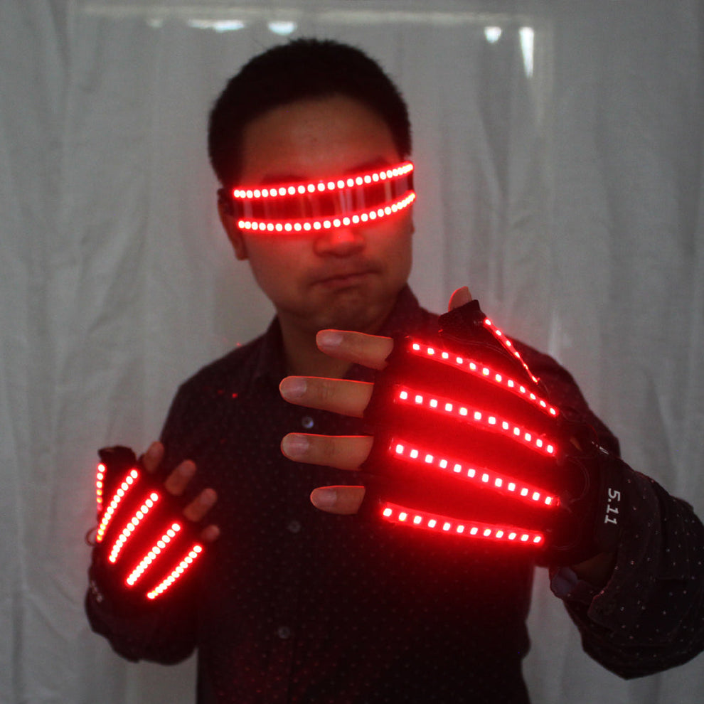 LED Gloves Laser Show Garment Stage Props Nightclub Singer Dancer ...