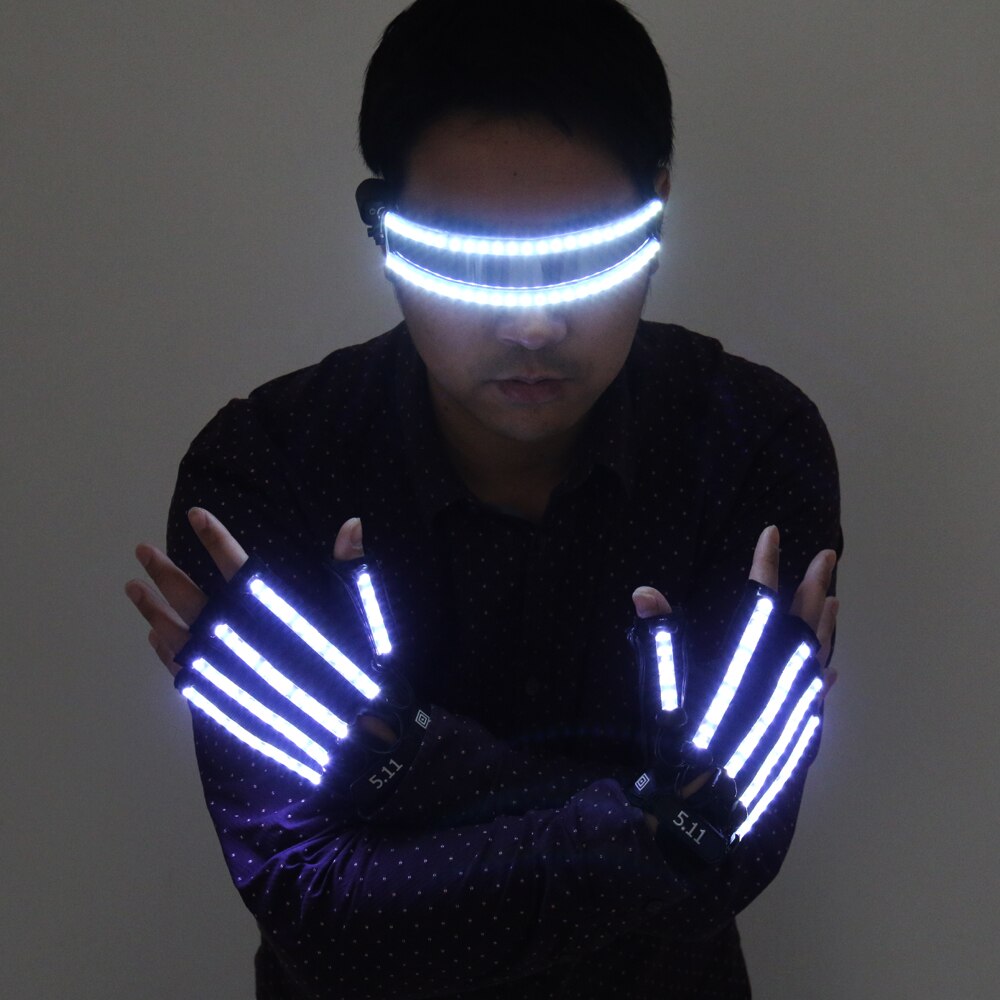 LED Gloves Laser Show Garment Stage Props Nightclub Singer Dancer ...