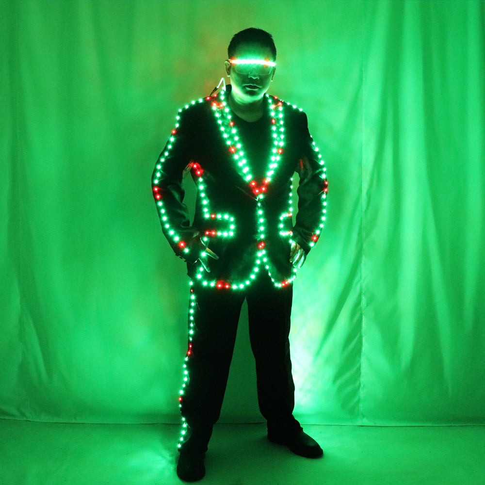 Digital Full Color LED Suit, IC Remote Control LED Jacket for Bar ...