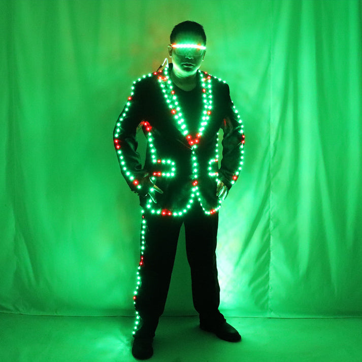 Digital Full Color LED Suit, IC Remote Control LED Jacket for Bar ...