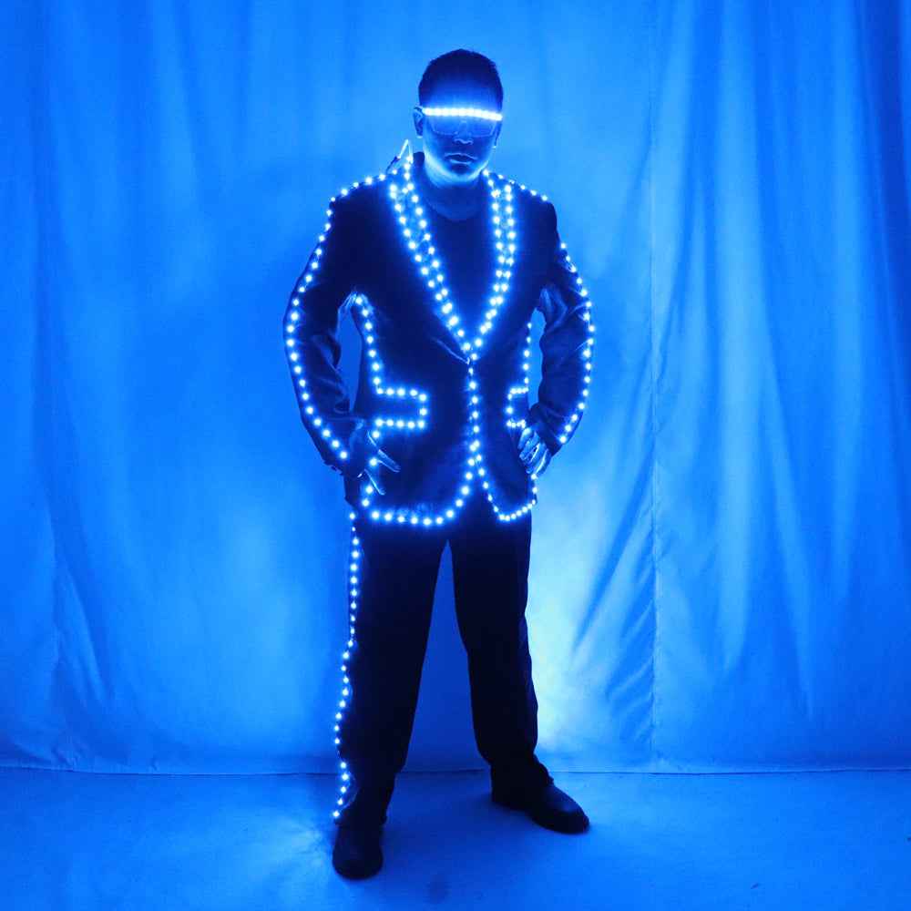 Digital Full Color LED Suit, IC Remote Control LED Jacket for Bar ...