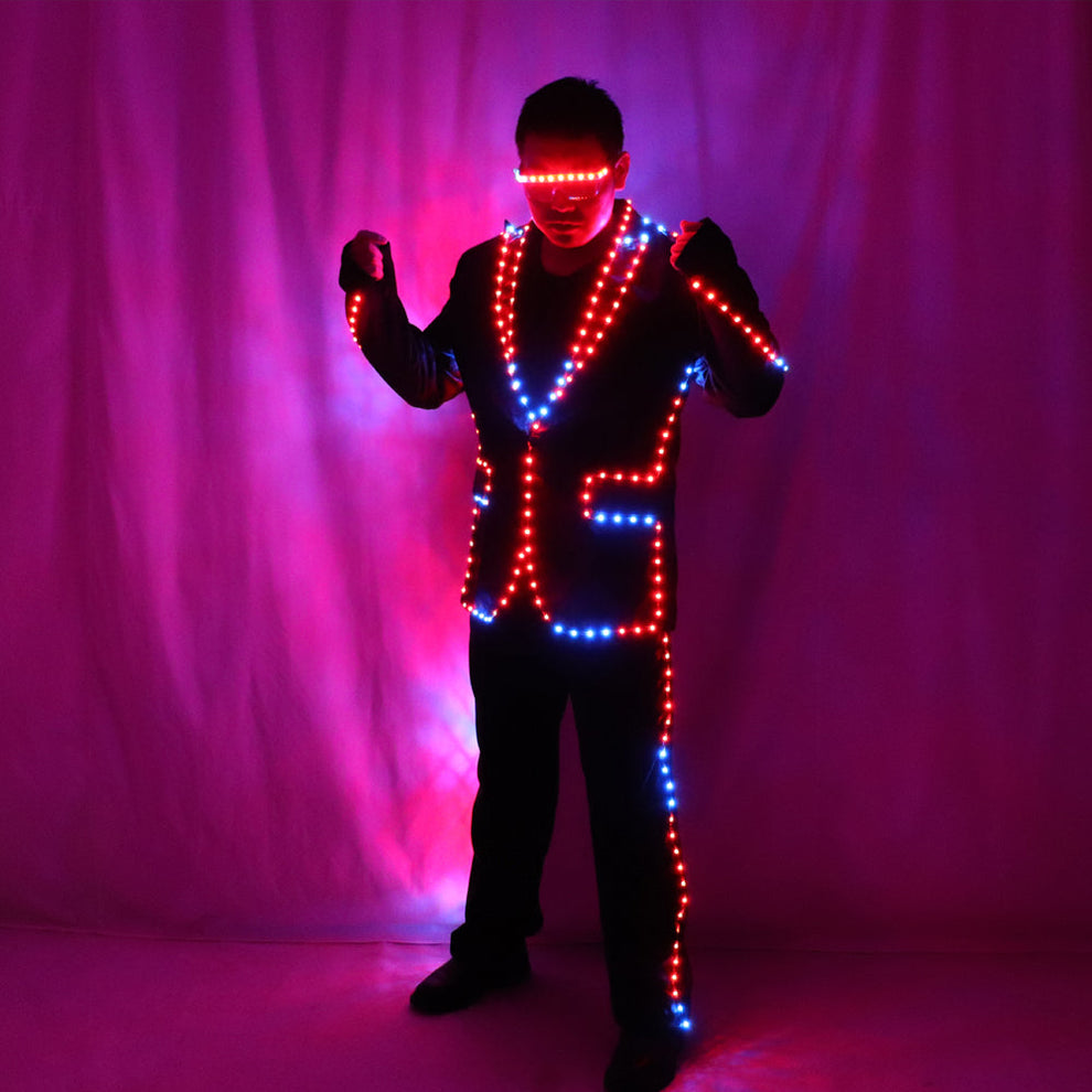 Digital Full Color LED Suit, IC Remote Control LED Jacket for Bar ...