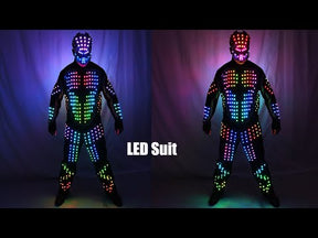 Digital LED Luminous Armor Light Up Jacket Glowing Costumes Suit Bar ...