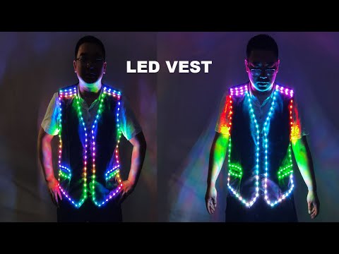 Colorful Led Luminous Vest Ballroom Costume Jacket DJ Singer Dancer Pe ...